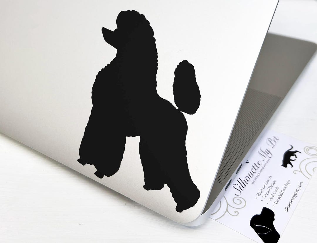 Standard Poodle Dog Vinyl Decal - Bumper Sticker - Silhouettemypet ...