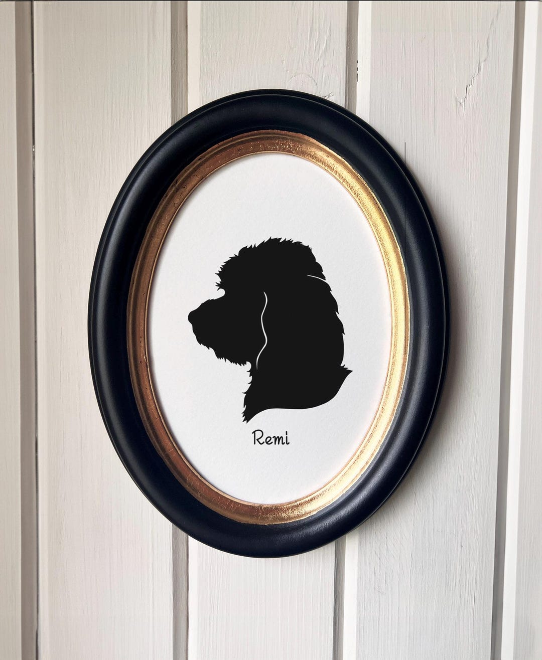 Hand-cut Cavapoo Silhouette Dog Portrait, Memorial Gift, Heirloom Wall ...