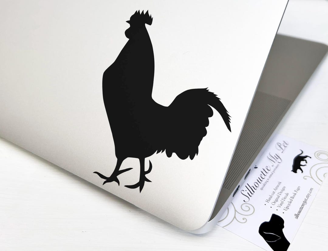 Rooster Vinyl Decal - Bird Bumper Sticker - Silhouettemypet Design:bir ...