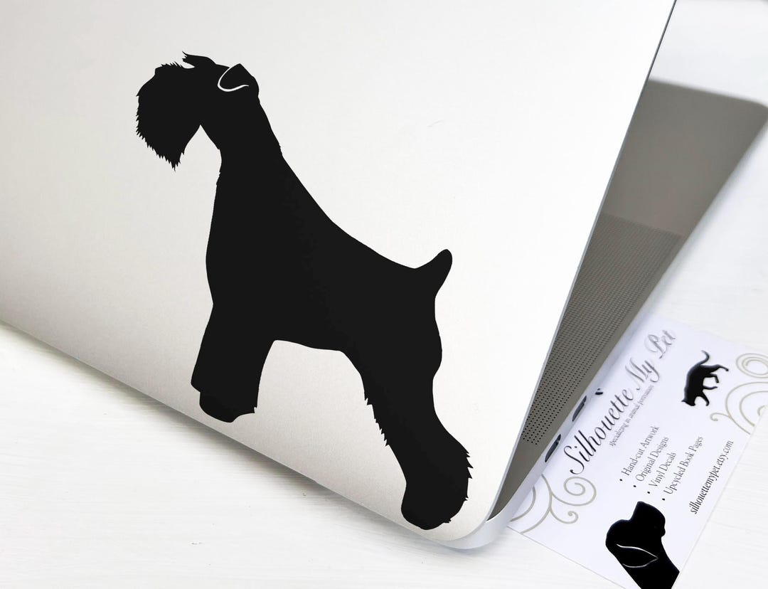 Miniature Schnauzer Dog Vinyl Decal (natural Ears, Docked Tail ...