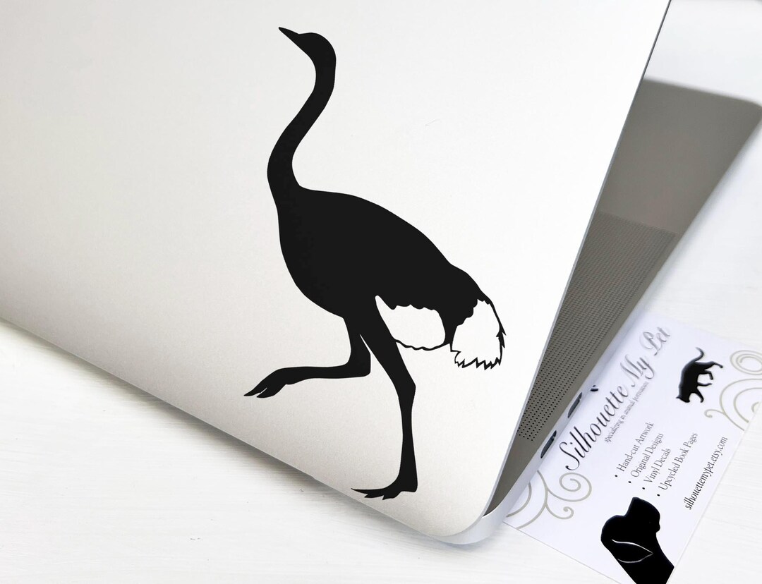 Ostrich Vinyl Decal - Bird Bumper Sticker - Silhouettemypet Design:bir ...