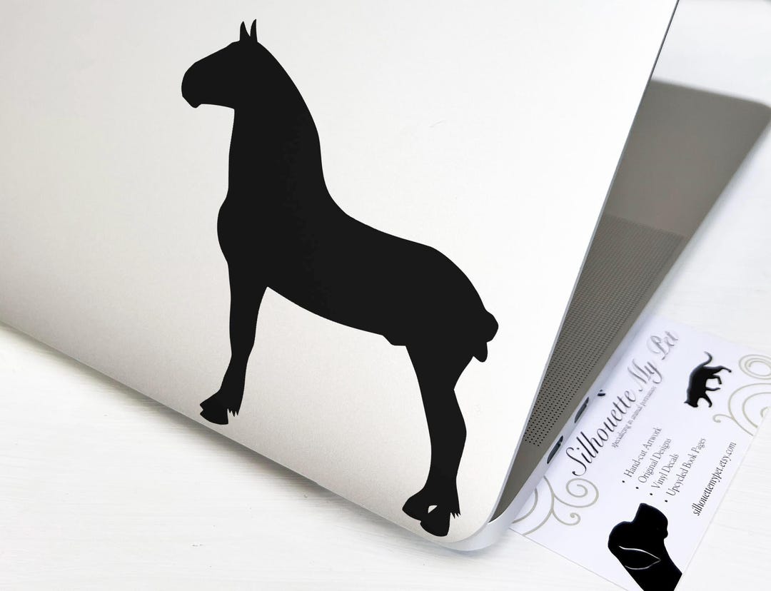 Percheron Draft Horse Vinyl Decal - Bumper Sticker - Silhouettemypet ...