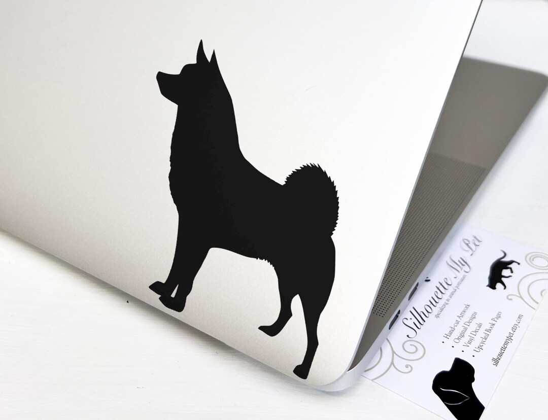 Norwegian Elkhound Dog Vinyl Decal - Bumper Sticker - Silhouettemypet ...