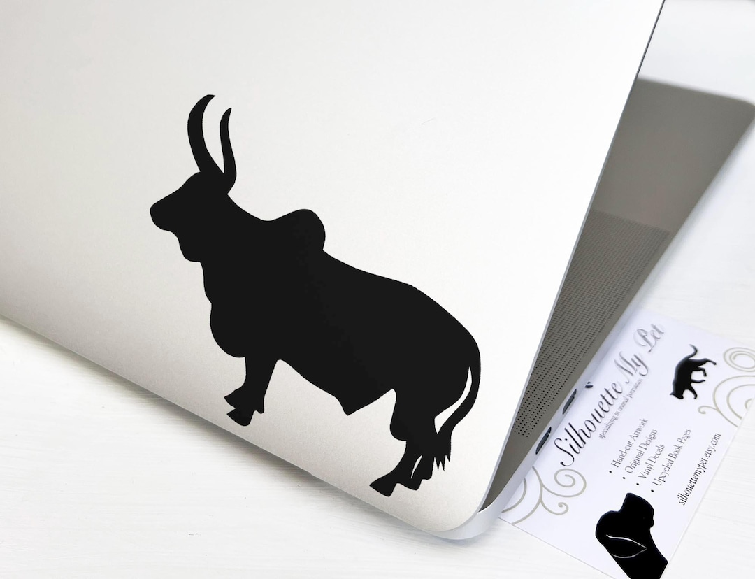 Brahman Bull Vinyl Decal - Bumper Sticker - Silhouettemypet Design:oa ...