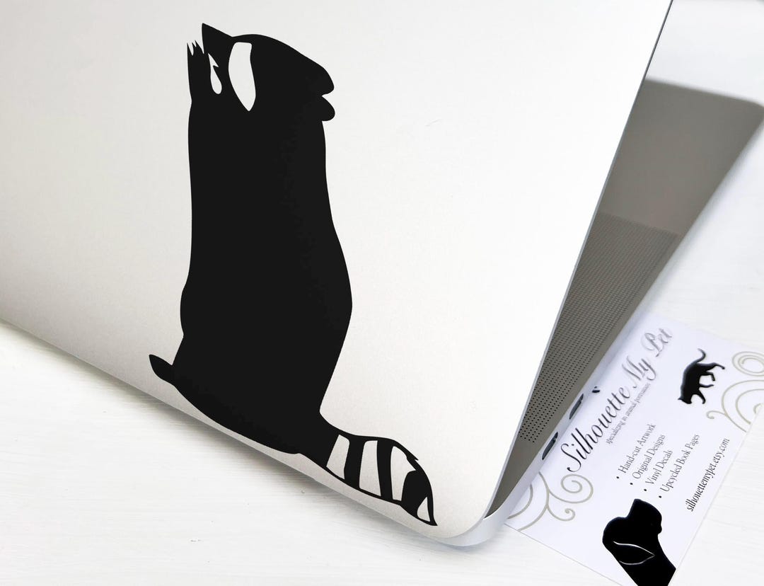 Raccoon Vinyl Decal - Bumper Sticker - Silhouettemypet Design:oa-rac01 ...