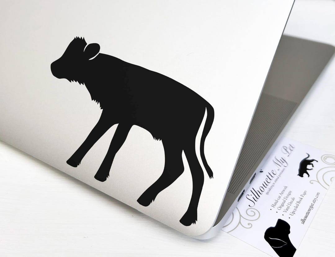 Calf Decal Vinyl Decal - Bumper Sticker - Silhouettemypet Design:oa ...