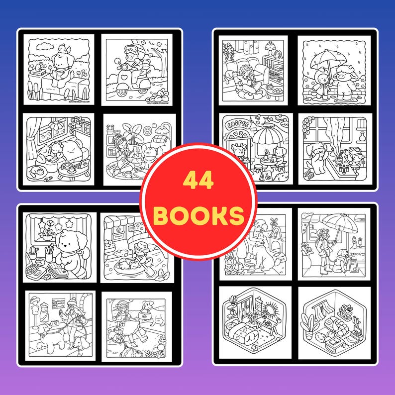 Coloring Book Ultimate Bundle Bold and Easy for Kids and Adults, Cute ...