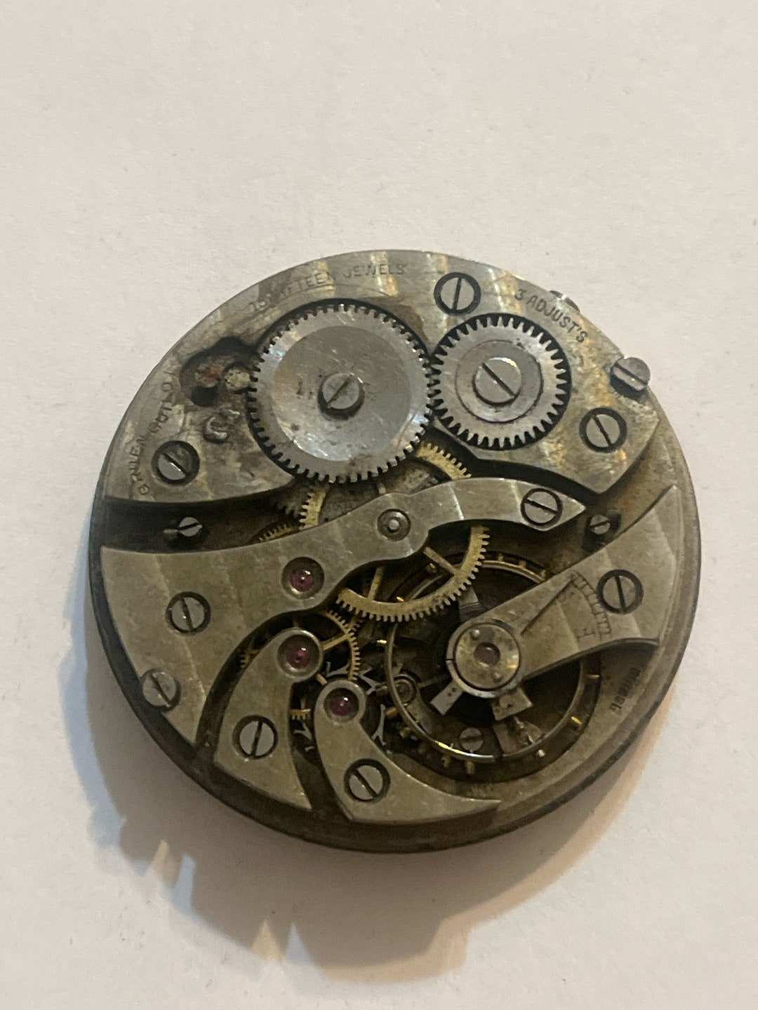 Antique 40mm Jeweled Pocket Watch Movement - Etsy