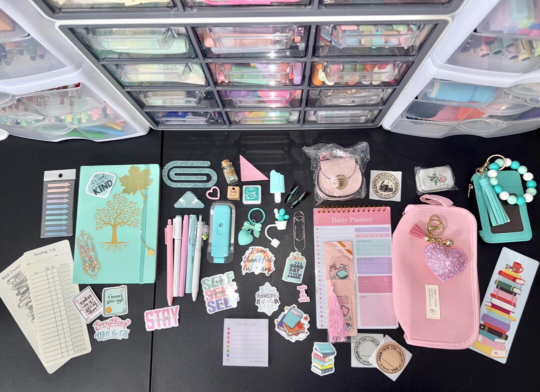 Tiffany Pink Bookish Bundle: Aesthetic Reader Gift Set, Cute Book Lover ...