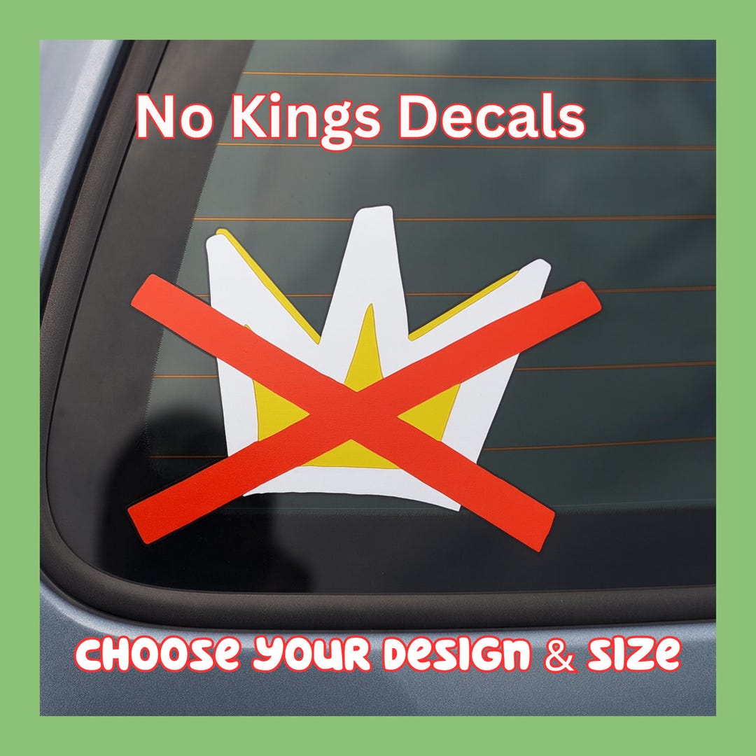 No Kings Vinyl Decal – Anti-crown Sticker | Car, Laptop, or Skateboard ...