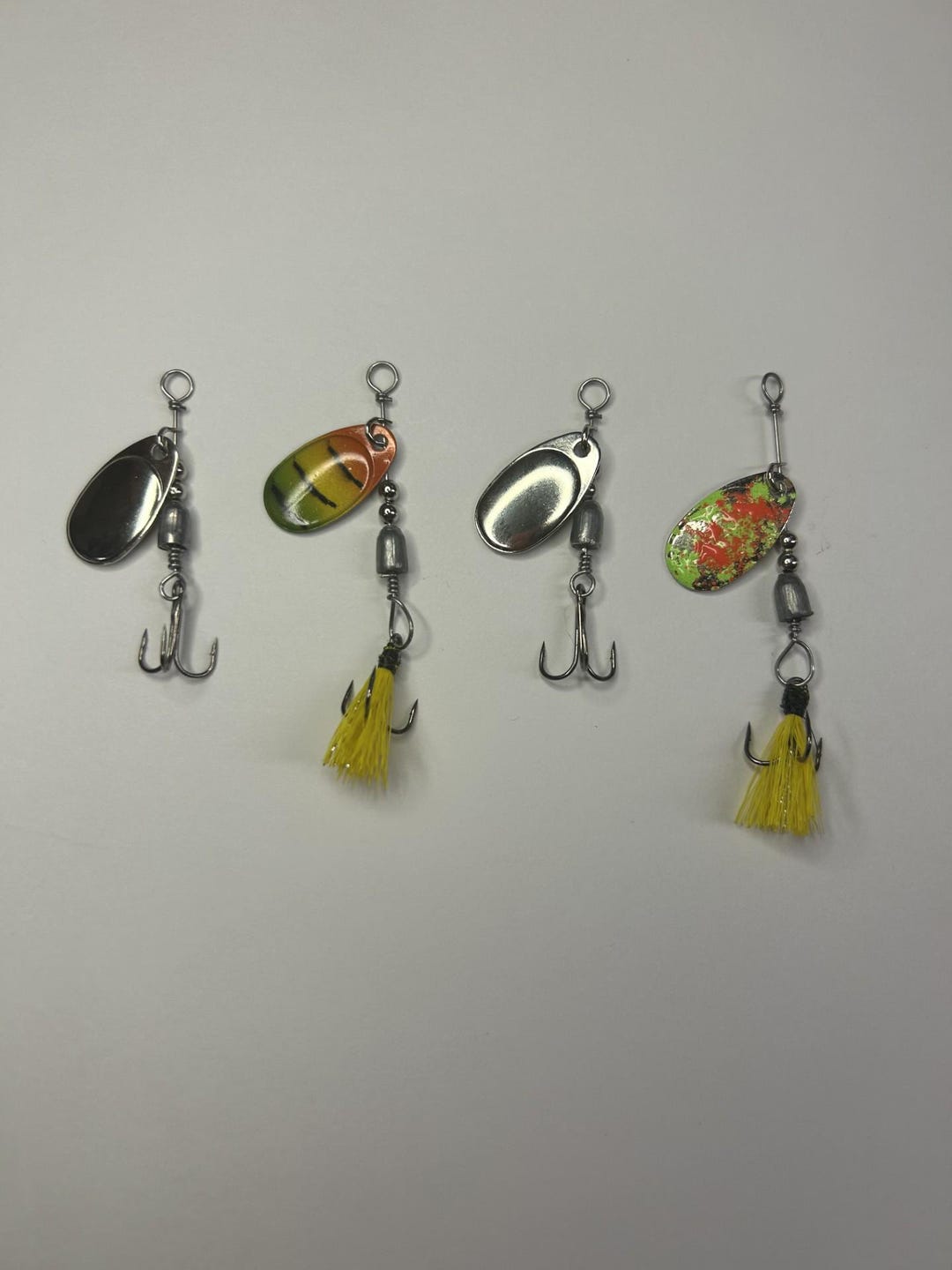 4 Handmade #1 Inline Spinners! Painted, Dressed, Undressed, Set of 4 - Etsy