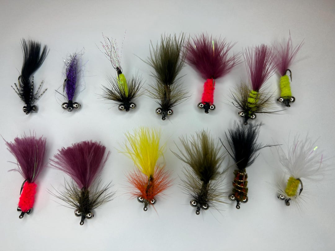 5 Pack Assorted Crappie Flies - Etsy