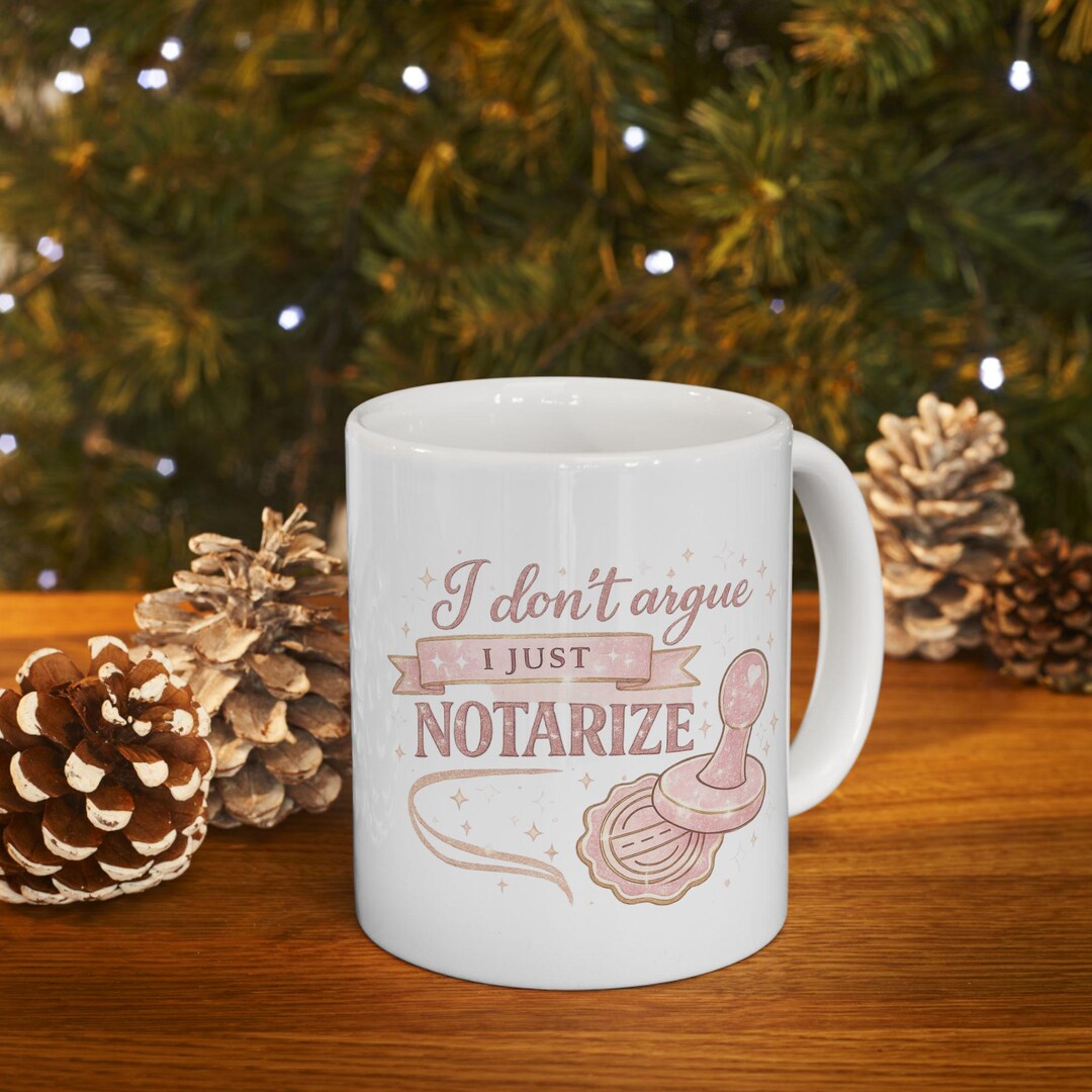 I Just Notarize Mug | Cute Notary Stamp Illustration - Etsy