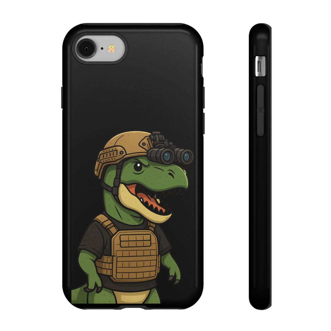 Tactical T-rex Phone Case | Dino Soldier Armor iPhone Case - Etsy