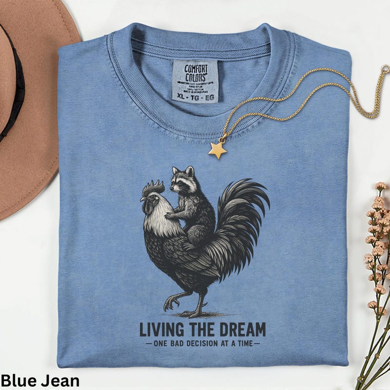 Raccoon Riding a Rooster - Etsy