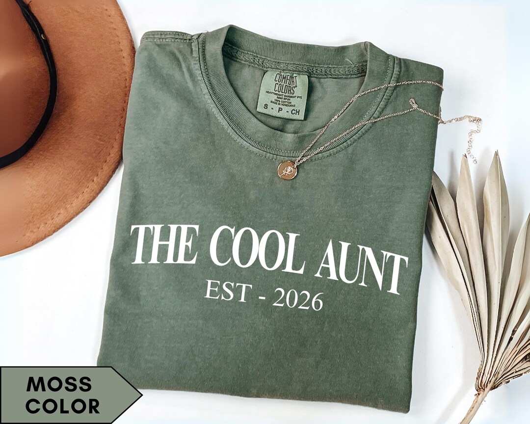 Cool Aunt T-shirt, Gift to Reveal Becoming an Aunt, Announcement for a ...