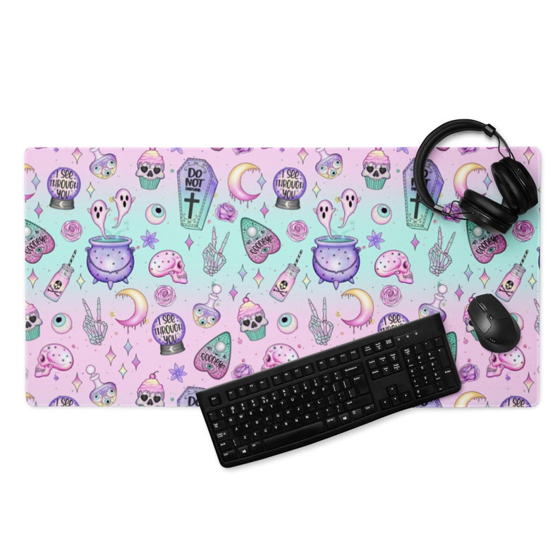 Pastel Goth Horror Gaming Desk Mouse Pad - Etsy