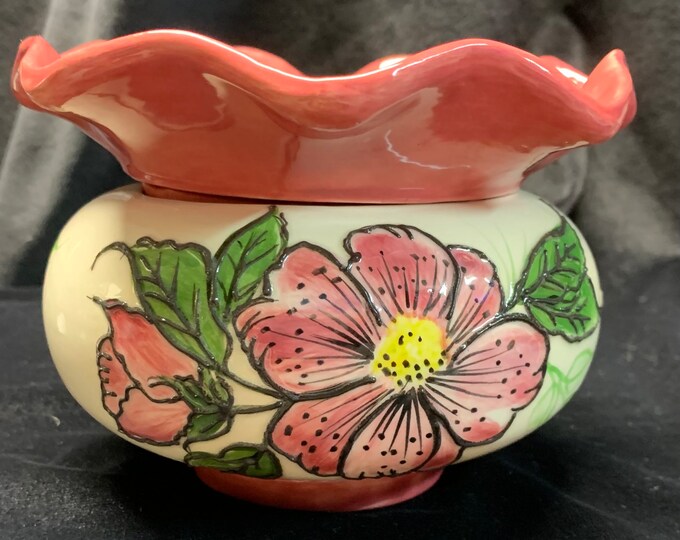 Handmade Self Watering African Violet Pot "raspberry Pinks" - Etsy