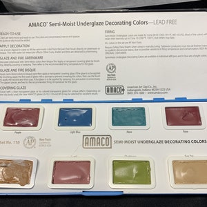 New Amaco Simi Moist Underglaze Decorating Colors 110 - Etsy