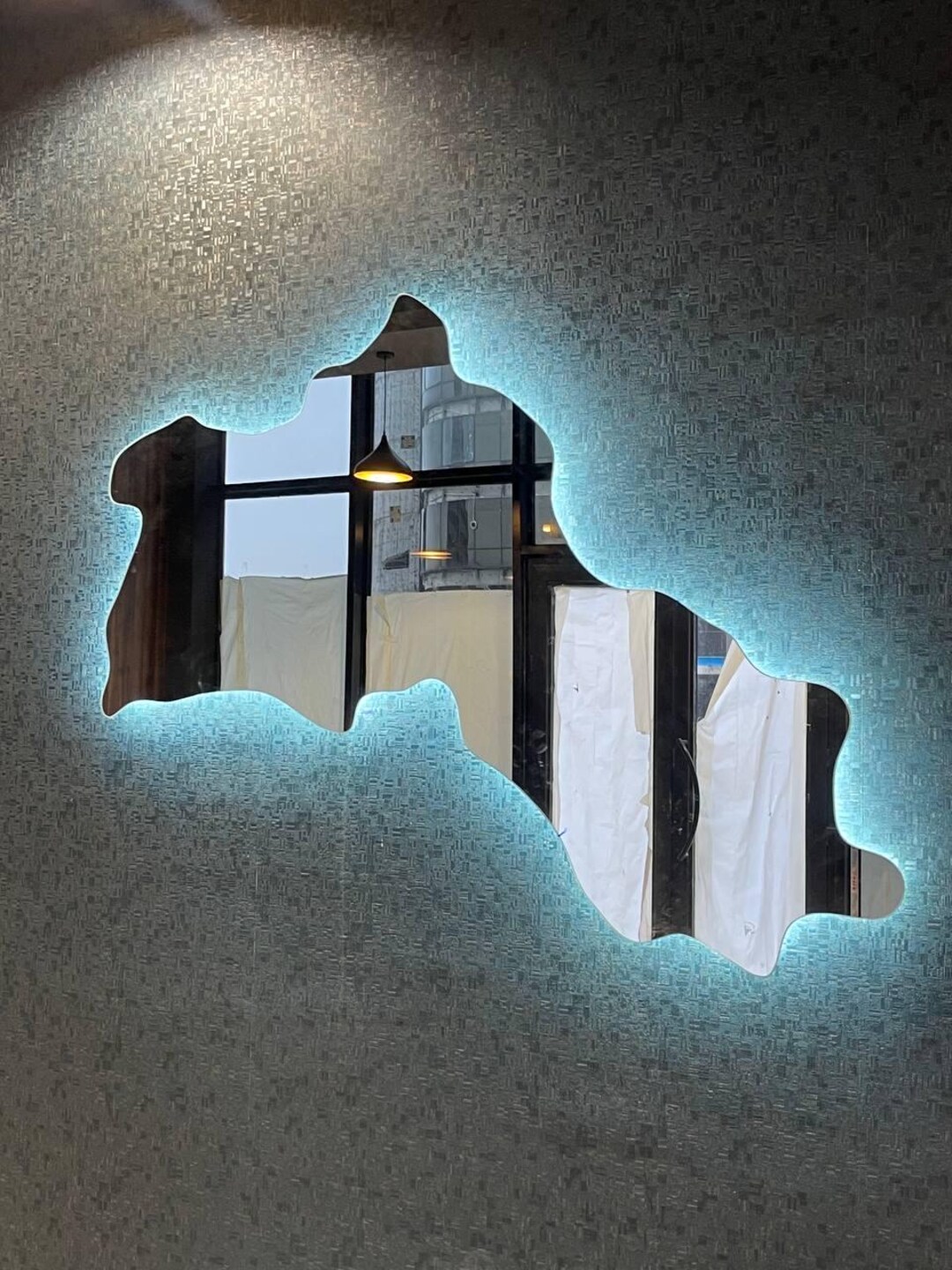 Asymmetrical LED Mirror Design - Etsy