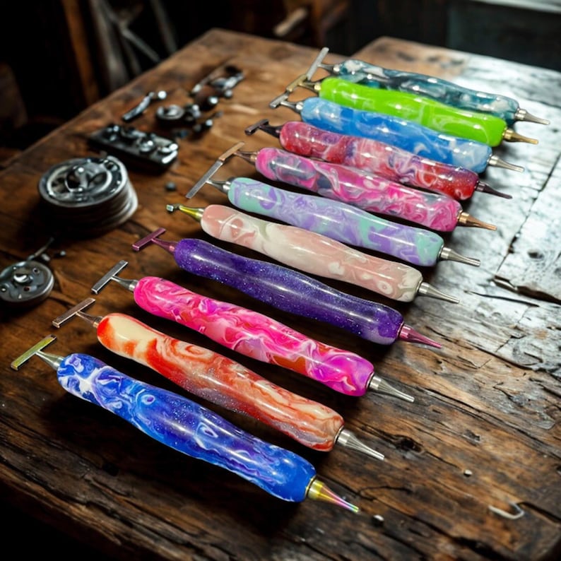 Colorful Diamond Drawing Thread Point Pen, Embroidery Threaded Dot ...