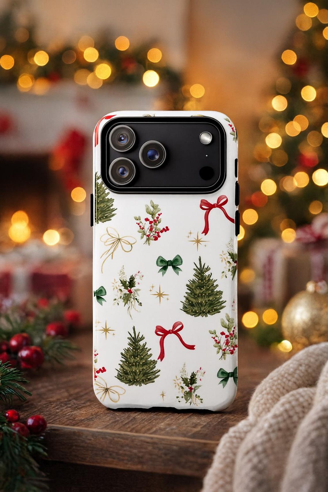 Christmas Tree and Bow Case - Phone Case - iPhone 17-XS - Etsy