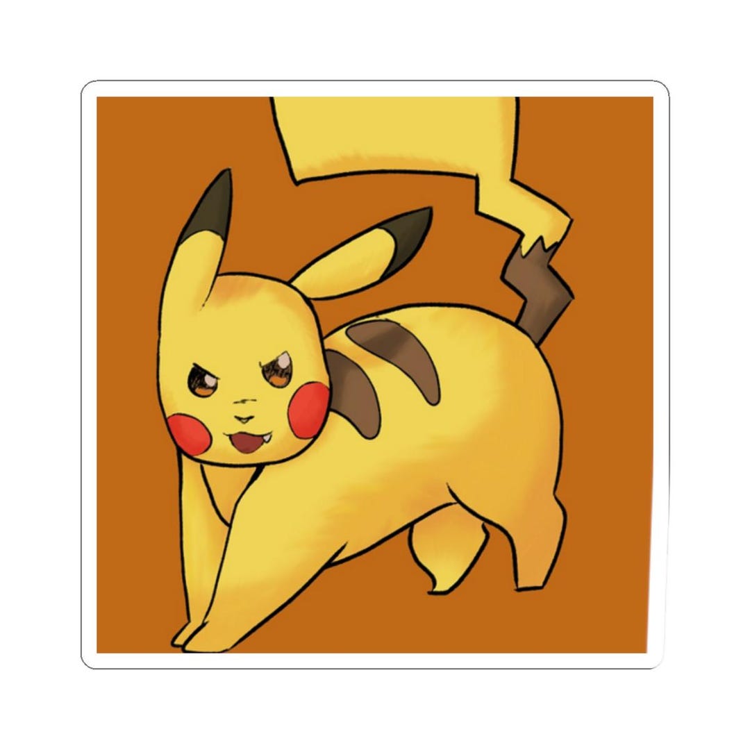 Poke Fanart Electric Mouse Sticker | Kiss-cut Sticker - Etsy
