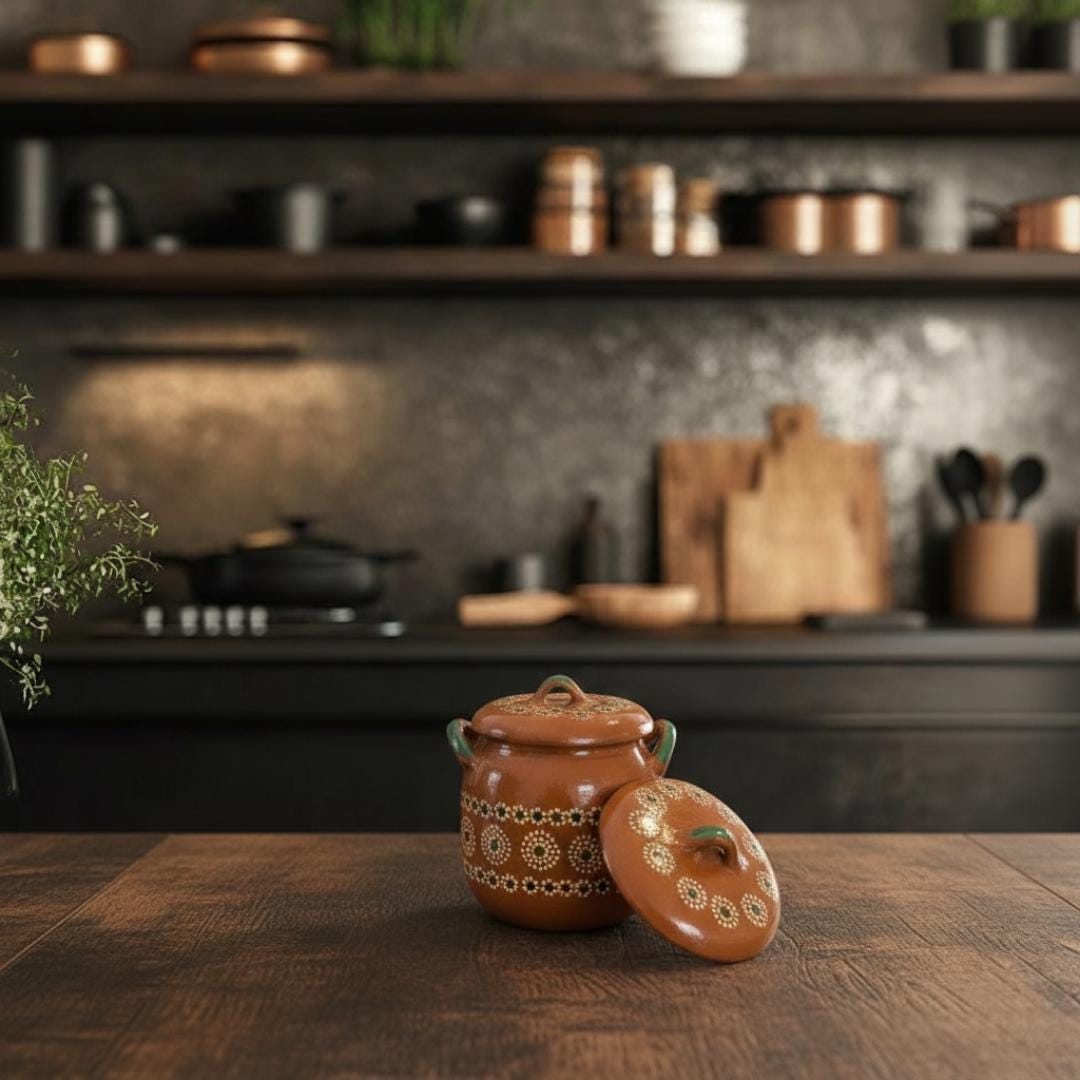 Medium Handmade Mexican-style Clay Pot With Lid - Etsy