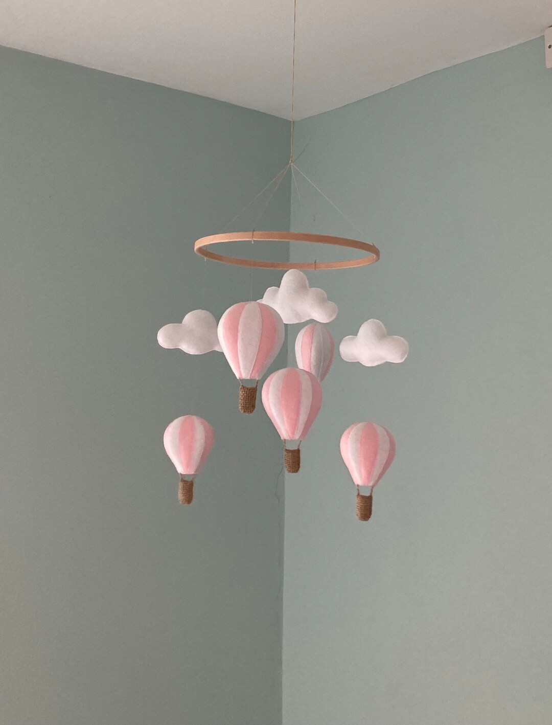 Kwekerij Mobiele Hanger Pastel Roze Blauw Beige - Etsy België