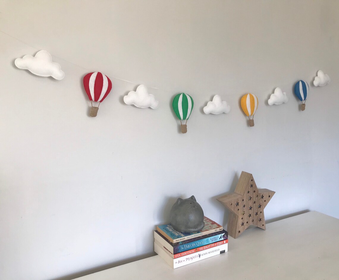 Hot Air Balloon Garland Baby Shower Nursery Decoration Cloud - Etsy