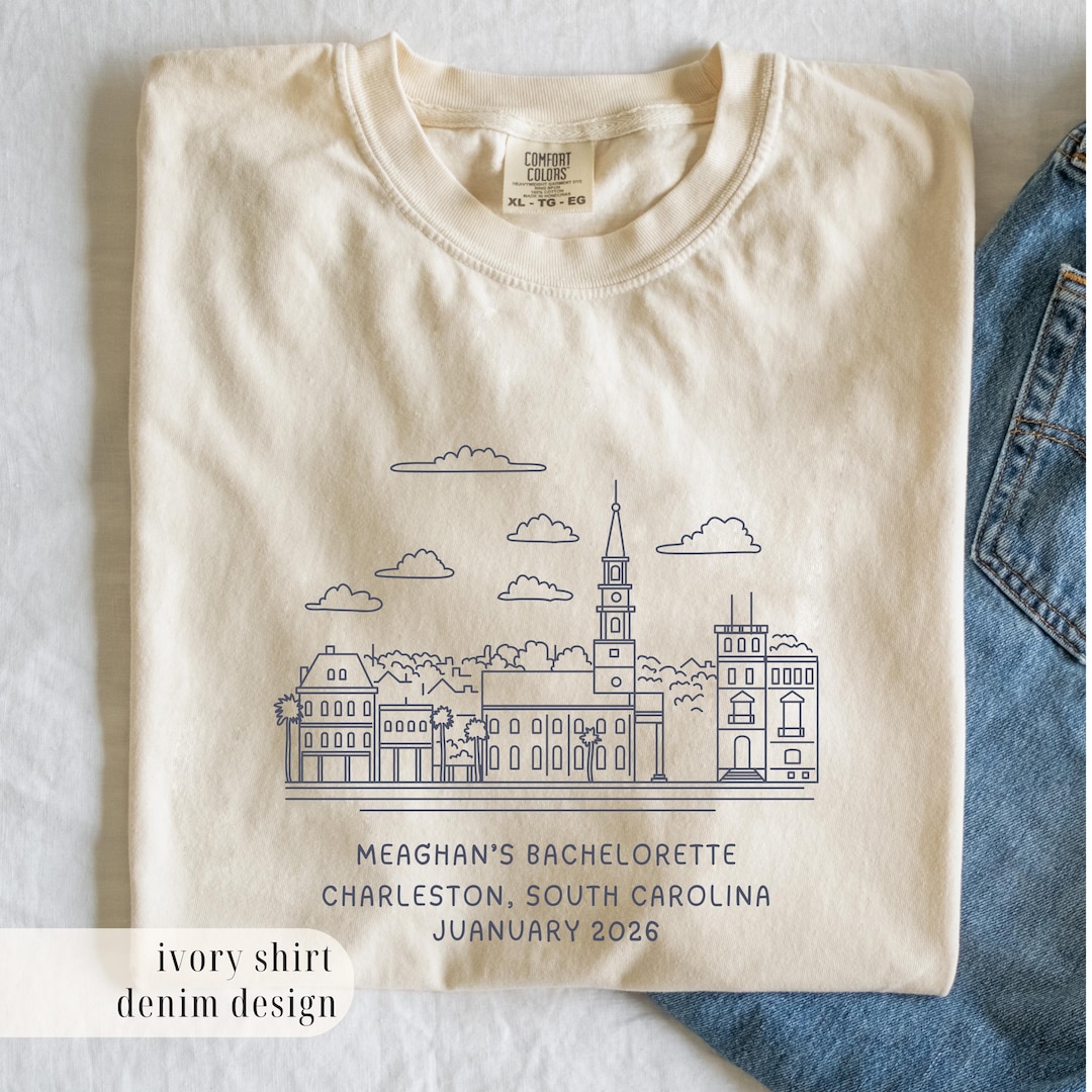 Custom Charleston Broad Street Bachelorette, Comfort Colors Tee - Etsy
