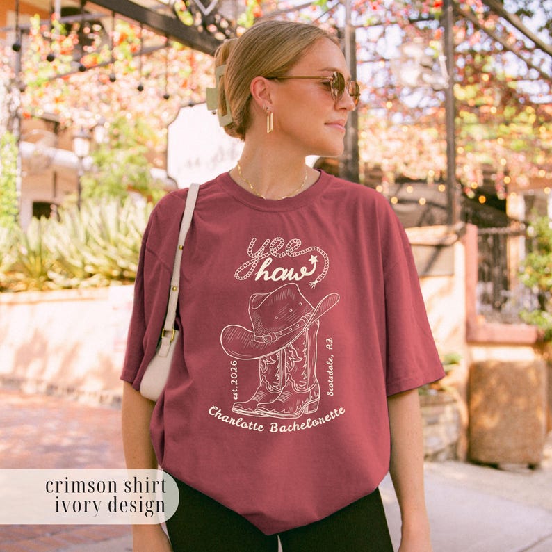 Yee-haw Western Bachelorette Shirt, Cowgirl Party Tee - Etsy