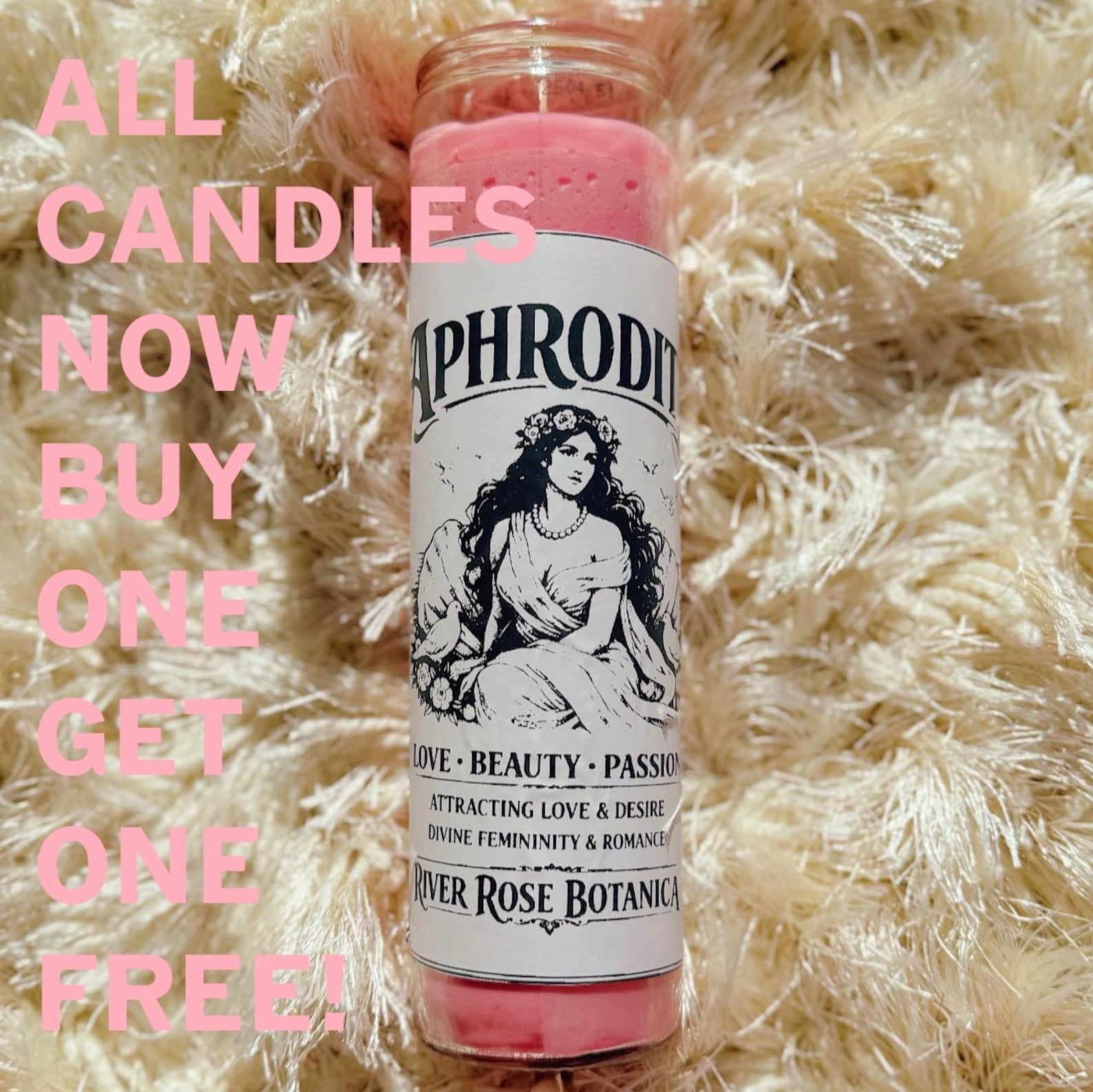 Aphrodite 7 Day Candle | Love & Beauty Ritual Candle | Goddess ...