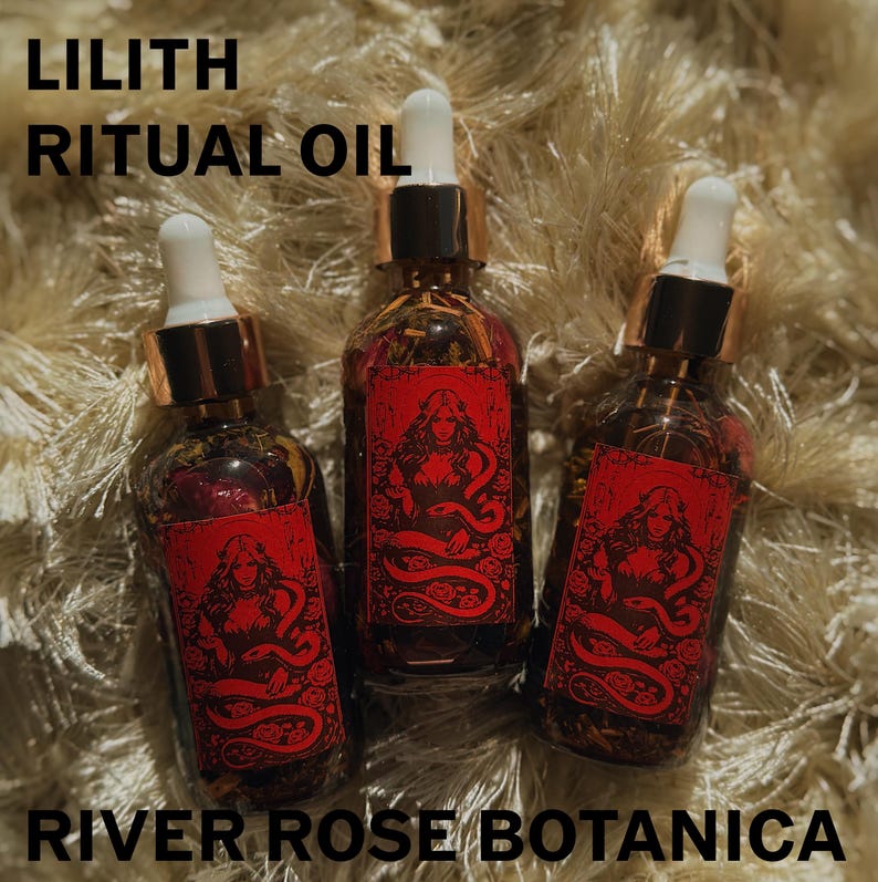 Lilith Ritual Oil 2oz | Dark Feminine Power, Seduction, Shadow Work ...
