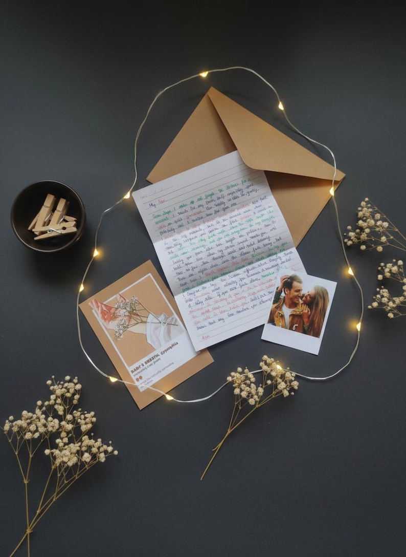Handwritten Love Letter With Polaroid Photo (add‑ons: Riso Print ...