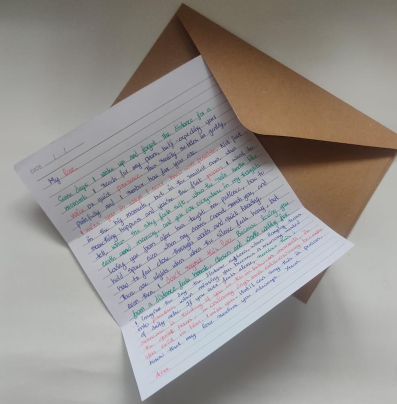 Handwritten Love Letter With Polaroid Photo (add‑ons: Riso Print ...