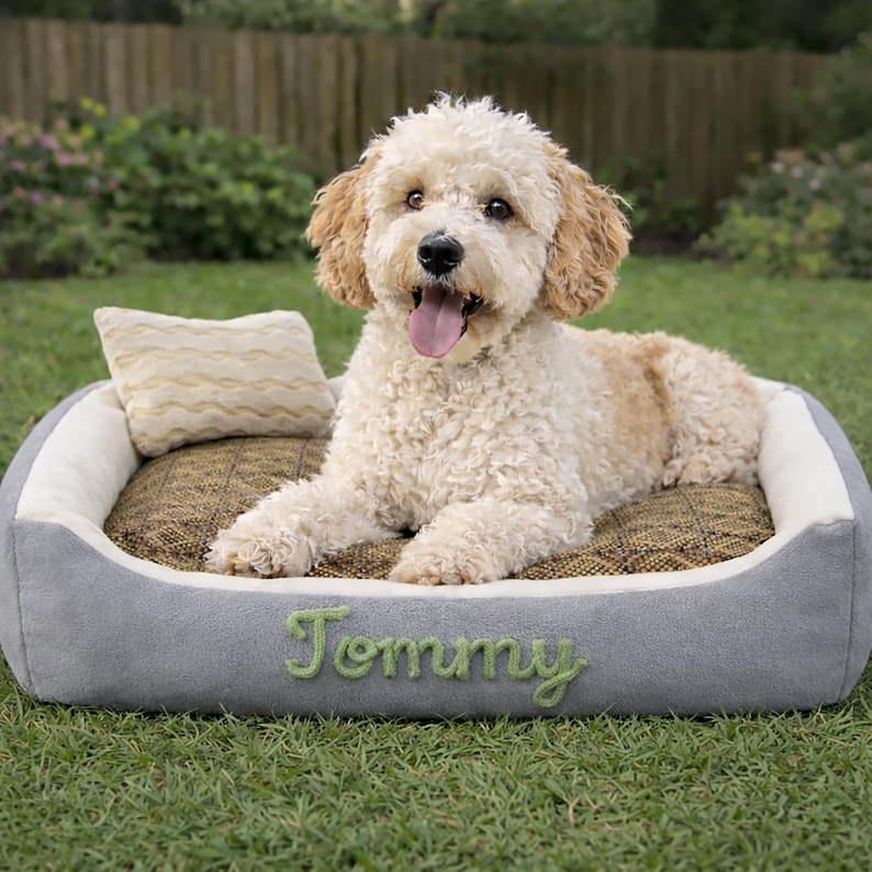 Personalized Dog Bed, Custom Dog Bed, Washable Large Dog Bed With Name ...