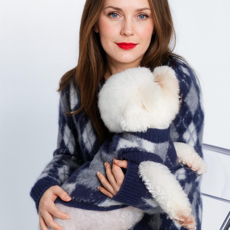 Fuzzy Argyle Sweaters - Etsy