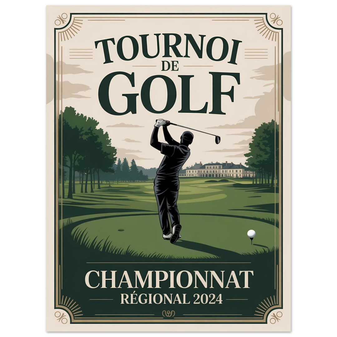 Golf Tournament Poster – “regional Championship 2024” Poster for Wall ...