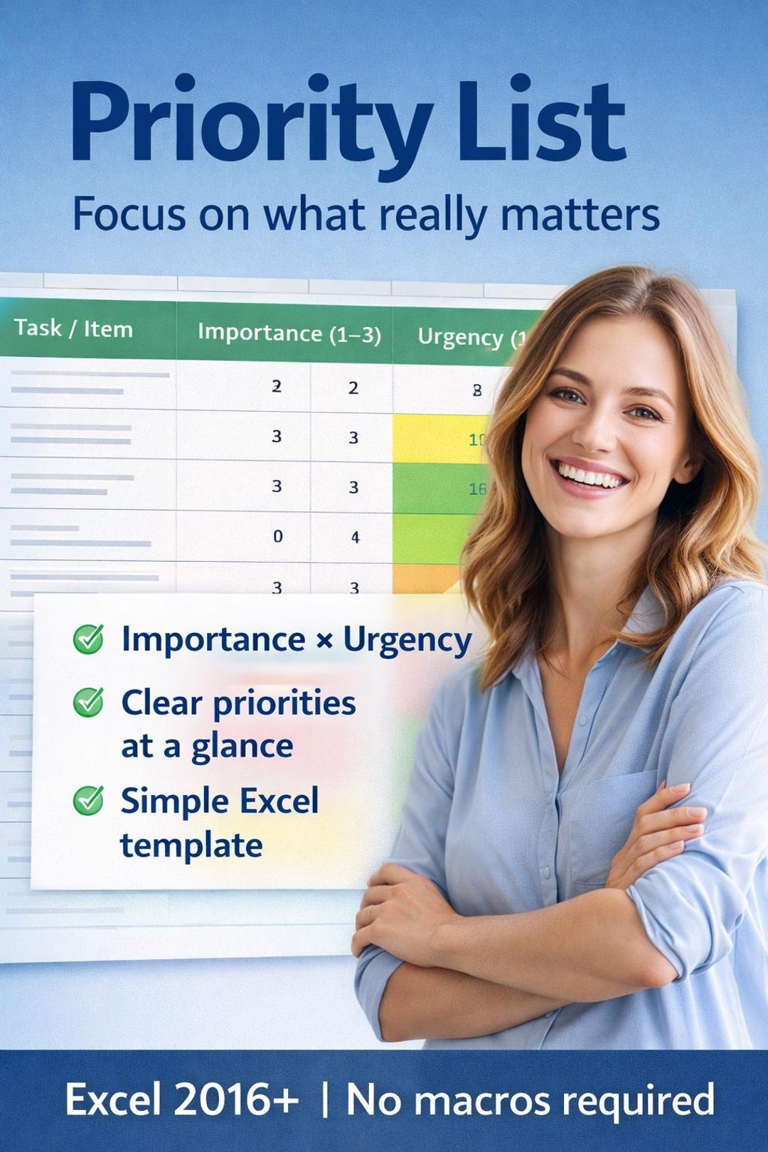 Priority List Excel Template – Focus on What Matters & Act With Clarity ...