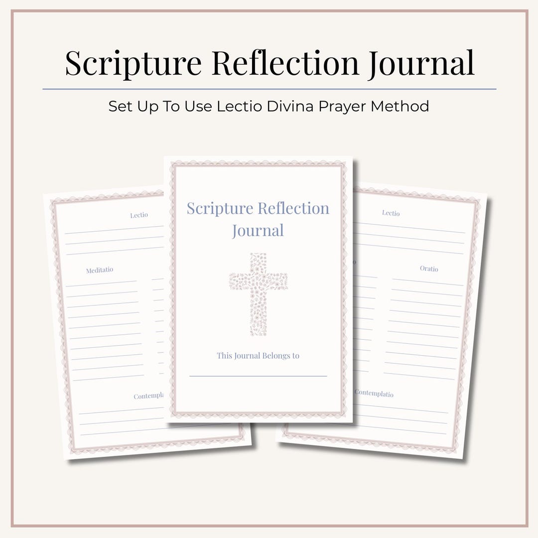 Catholic Lectio Divina Journal Printable | Scripture Reflection Journal ...