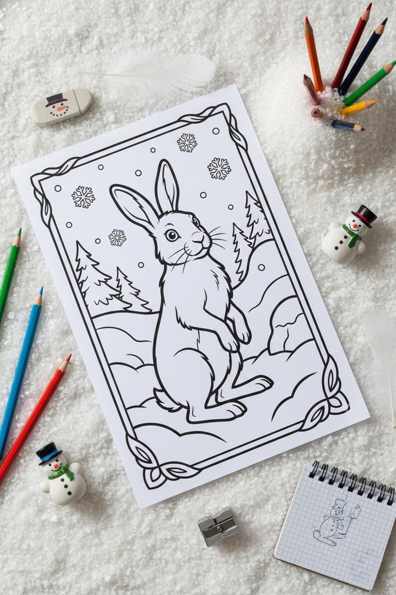 100 Bold and Easy Winter Coloring Pages • Anxiety Relief and Big Lines ...