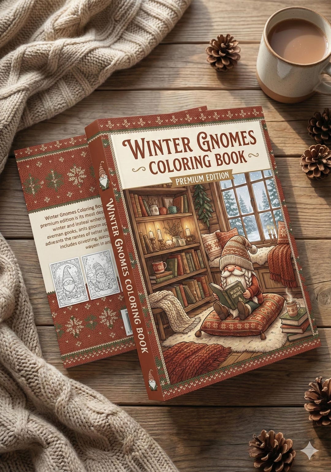 Cozy Coloring Book | 20 Pages | Gnome Cozy Cabin Vol.1 | Hygge ...