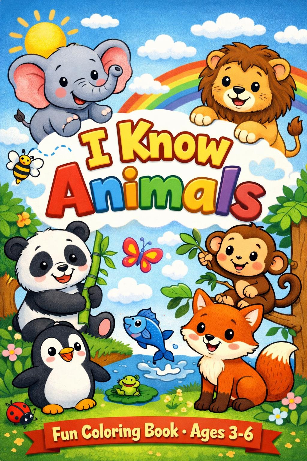 30 Page Animal Coloring Book for Kids Ages 3-6 | Printable PDF ...