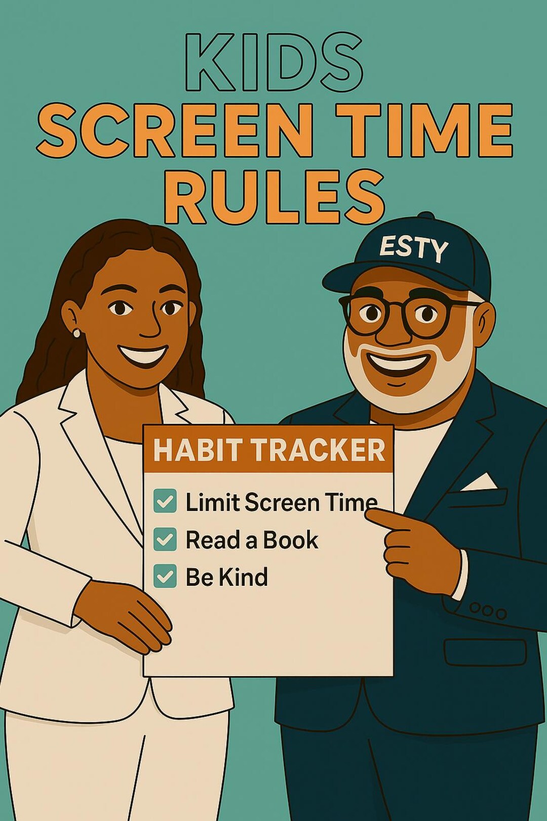 Kids Screen Time Rules Chart Printable Daily Limits Family Media Plan ...