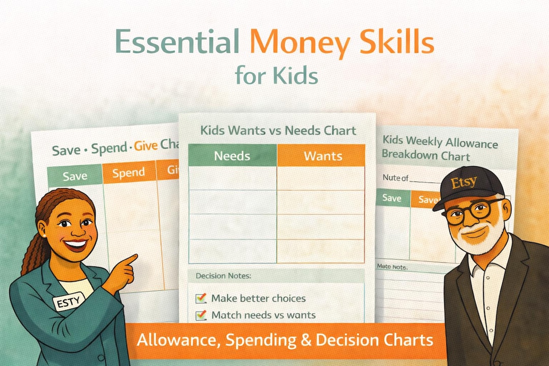 Kids Wants Vs Needs Chart Printable | Smart Spending Decisions for Kids ...