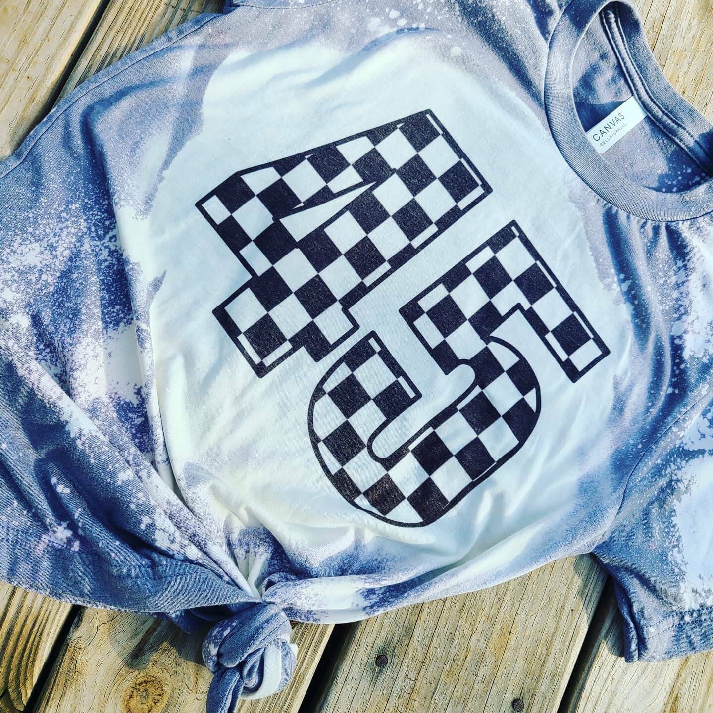 Checkered Flag Number Shirt Race Track Shirt Girls Shirt - Etsy