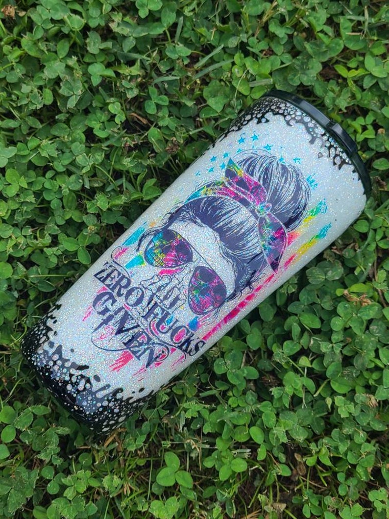 Zero Fs Given Glitter Power Wash Skull Tumbler Power Wash | Etsy