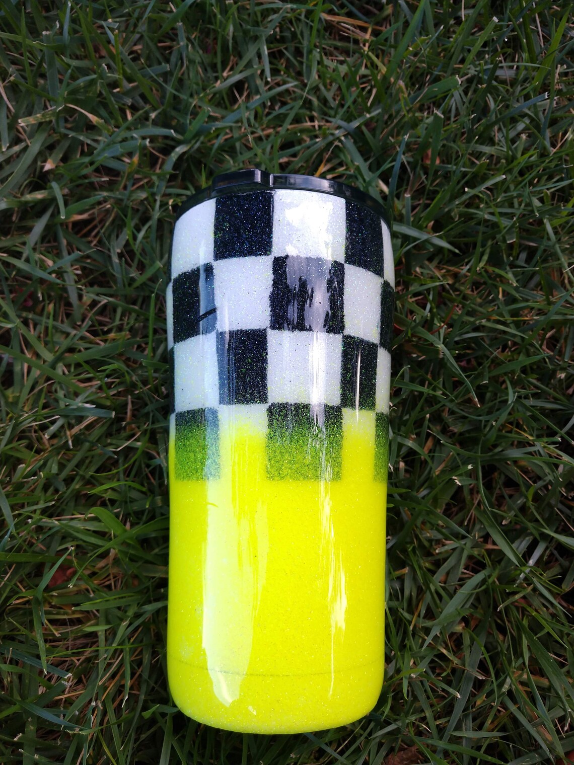 Checkered flag tumbler race track cup gift for him gift | Etsy