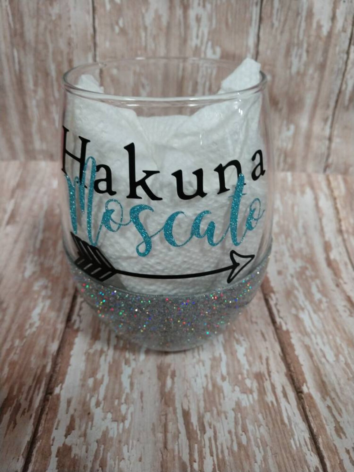 Wine Glass Haukna Moscato Wine Glass Glitter Wine Glass | Etsy
